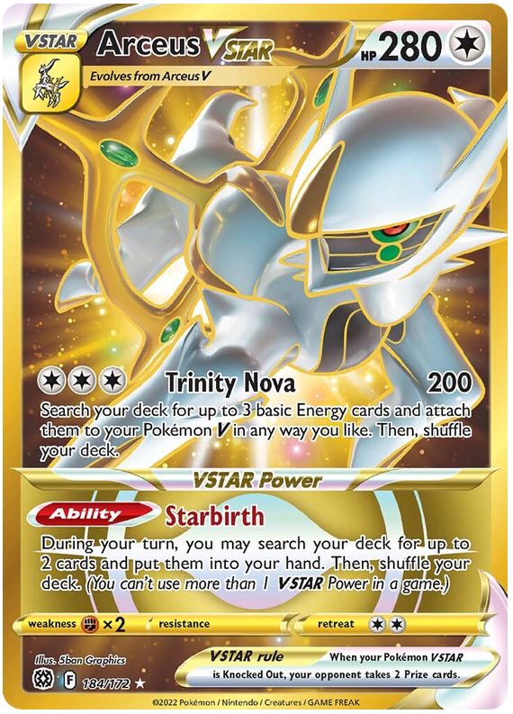 Arceus VSTAR – 184/172 – Rare Secret – Pokedals